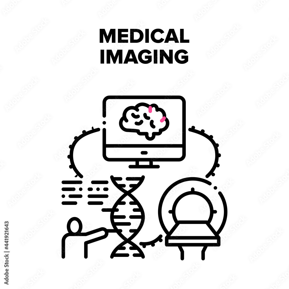 Medical Imaging Vector Icon Concept. Medical Imaging Mri Scanner For ...