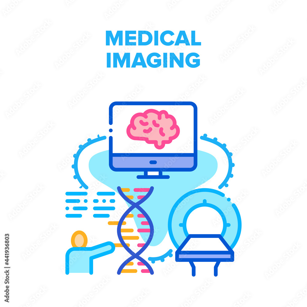 Medical Imaging Vector Icon Concept. Medical Imaging Mri Scanner For ...