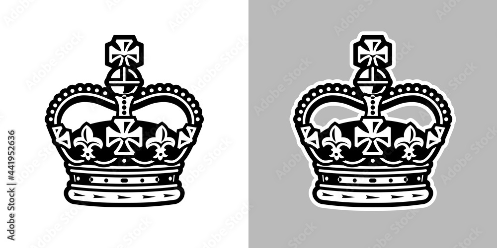 Imperial state crown of the UK ( United Kingdom of Great Britain and ...