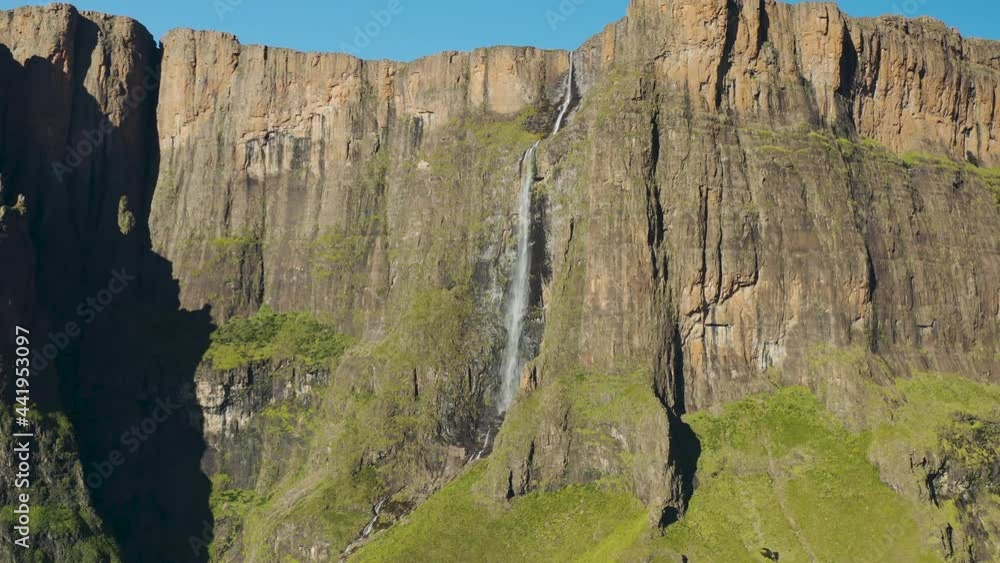 Spectacular,aerial view of the magnificent beautiful Tugela Falls ...