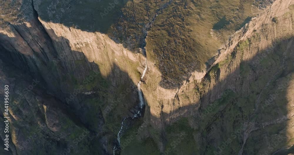 Spectacular,aerial view of the magnificent beautiful Tugela Falls ...