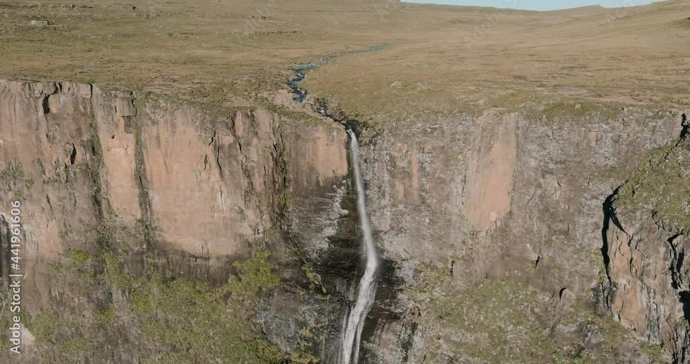 Spectacular,aerial view of the magnificent beautiful Tugela Falls ...