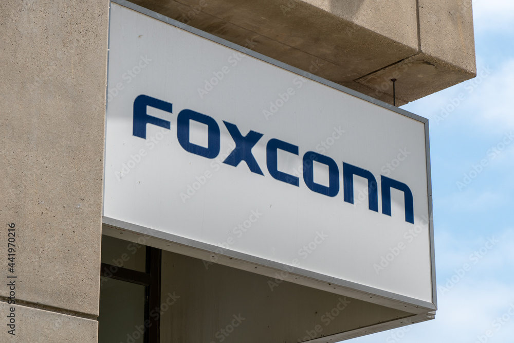 Foxconn Regional Headquarters Office Facility and Trademark Logo Stock ...