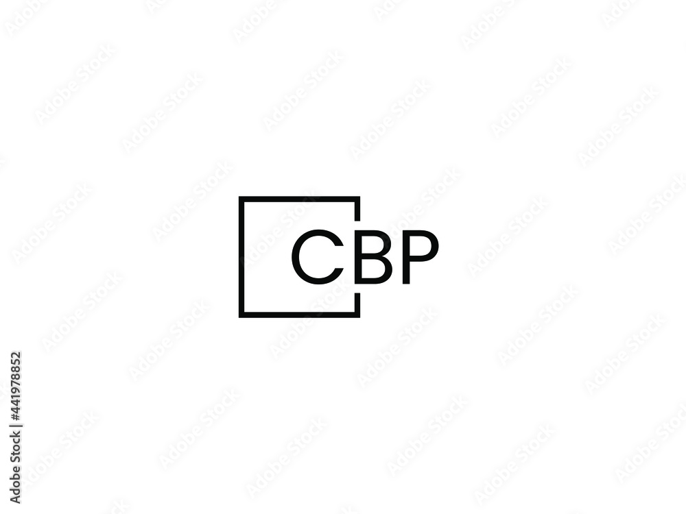 CBP Letter Initial Logo Design Vector Illustration Stock Vector | Adobe ...