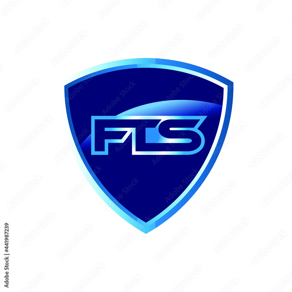 FTS letter logo design in shield with white background in illustrator ...