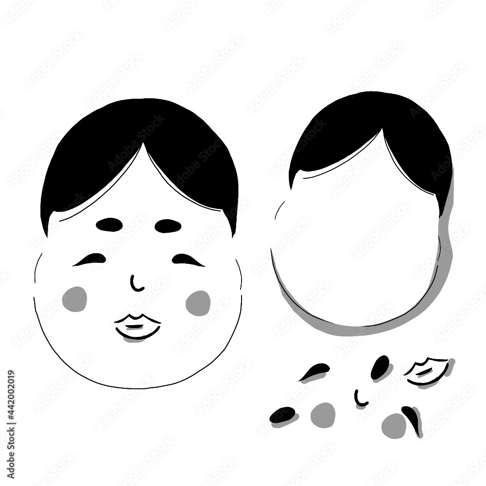 Japanese game illustration. Hand drawn sketch. Japanese classic. Vector ...