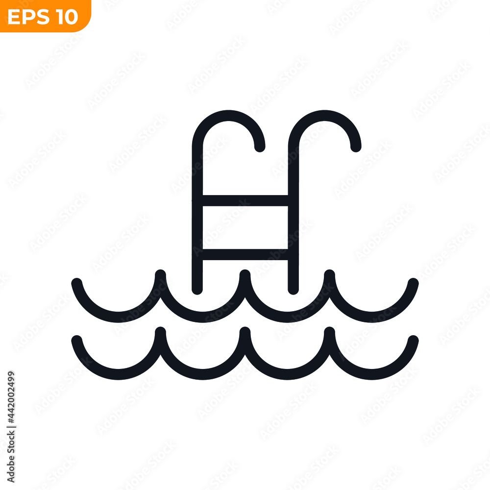 pool icon symbol template for graphic and web design collection logo ...