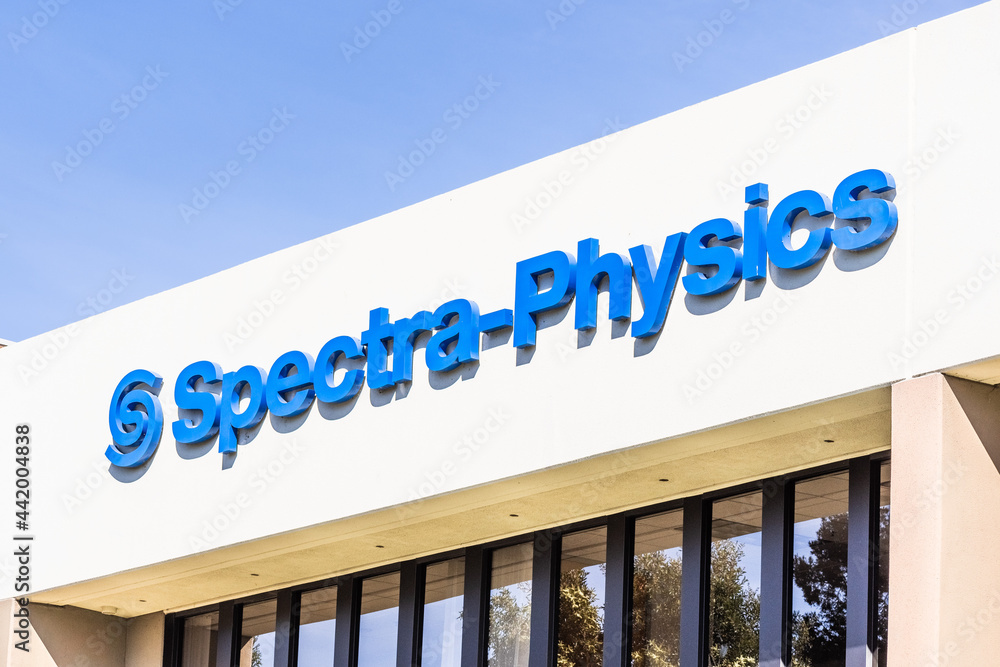 Sep 26, 2020 Santa Clara / CA / USA - Spectra-Physics logo at their headquarters in Silicon ...