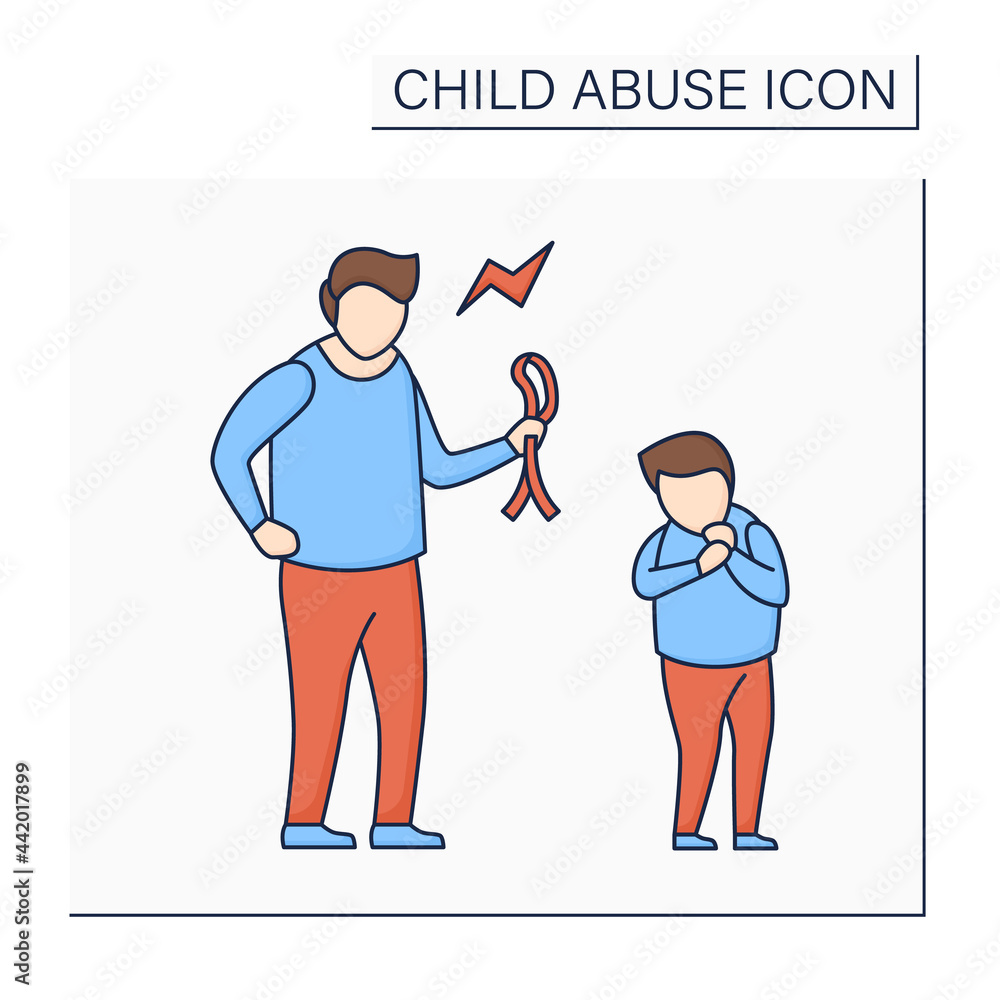 Physical Abuse Color Icon Physical Harm Injury Aggressive Punishment physical-abuse-color-icon-physical-harm-injury-aggressive-punishment
