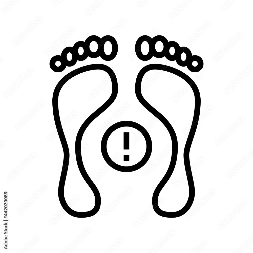 postural deformity feet line icon vector. postural deformity feet sign ...