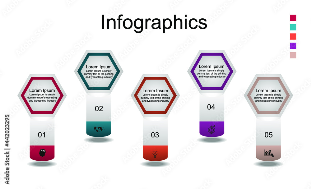 Business data visualization, infographics. Diagram of the process of ...