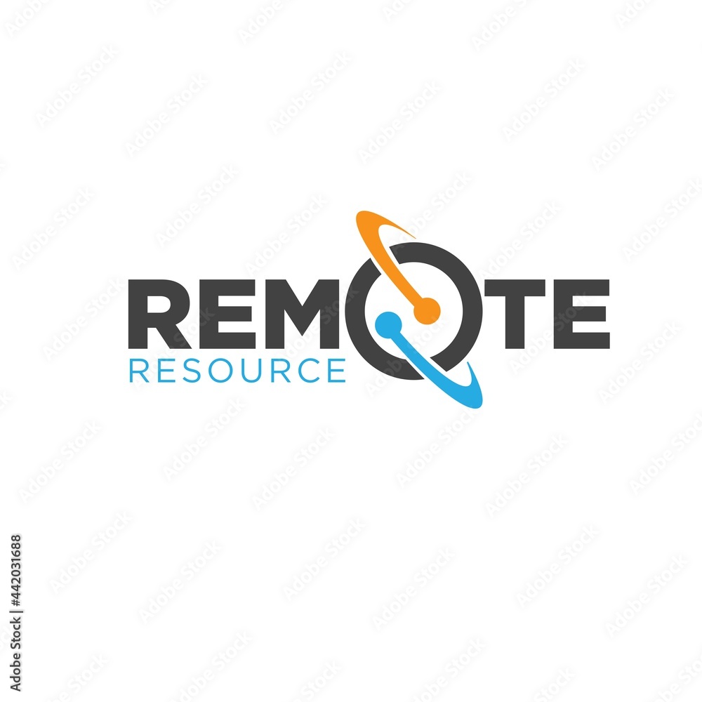 remote resource business logo designs for business community Stock ...