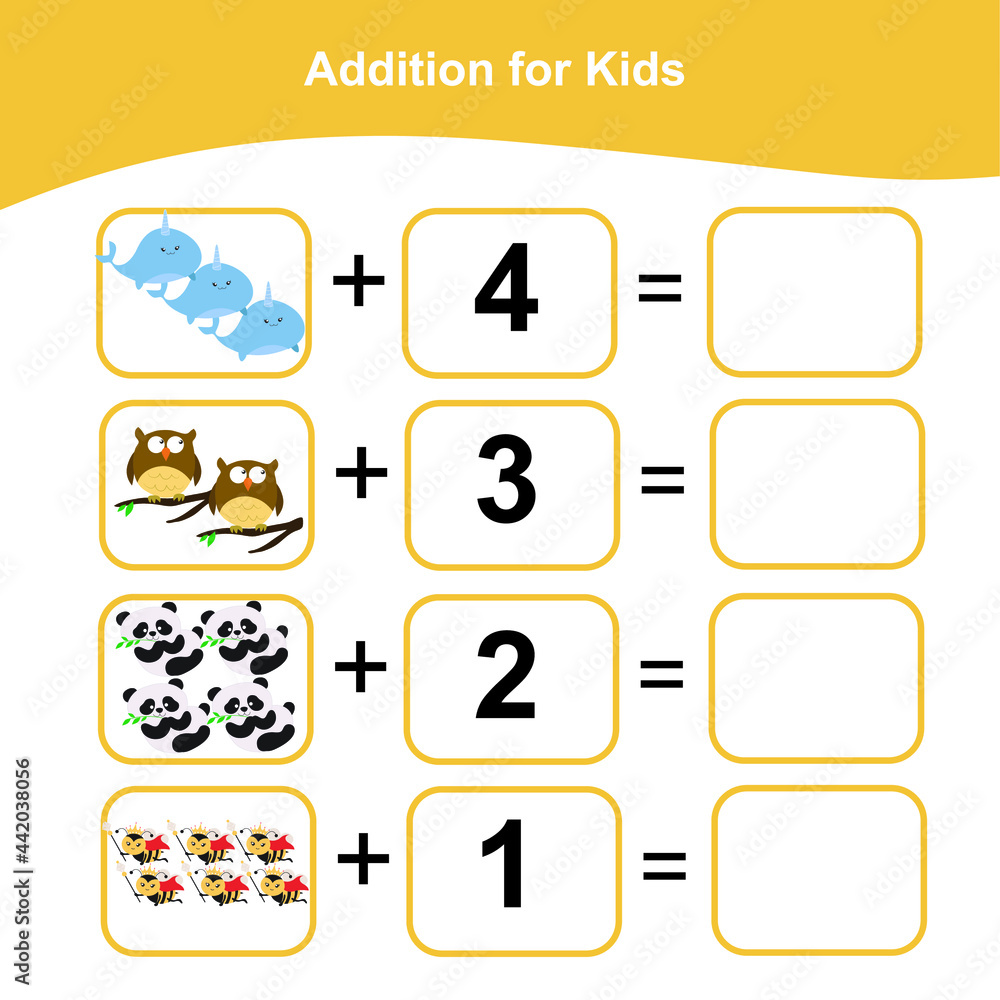 Vetor de Counting game for preschool children. This worksheet is good ...