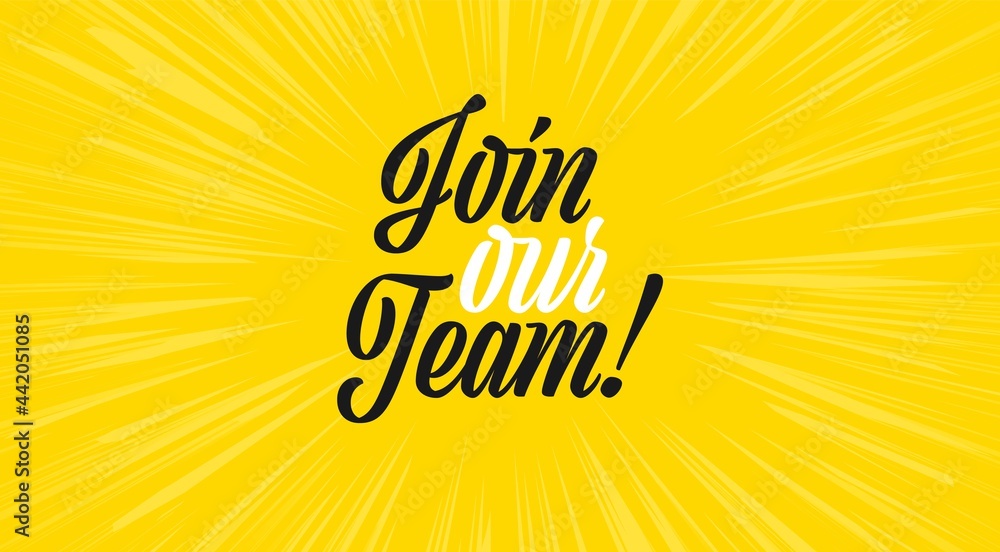 Join our team trendy advertising background. Open recruitment and job ...