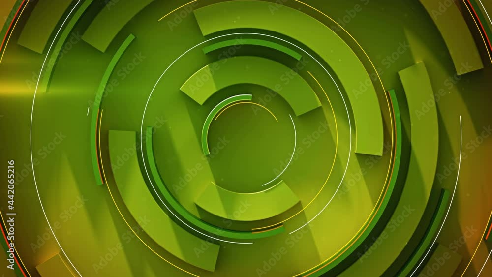 Rotating circle elements. Computer generated abstract motion background ...