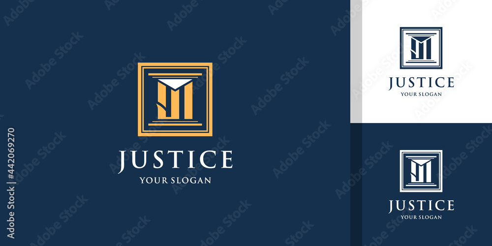 Letter mj law logo template Stock Vector | Adobe Stock