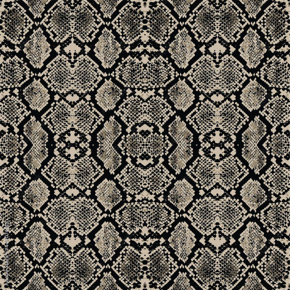 Trendy Snake Skin Texture Pattern Seamless Vector Design Shiny Fashion ...