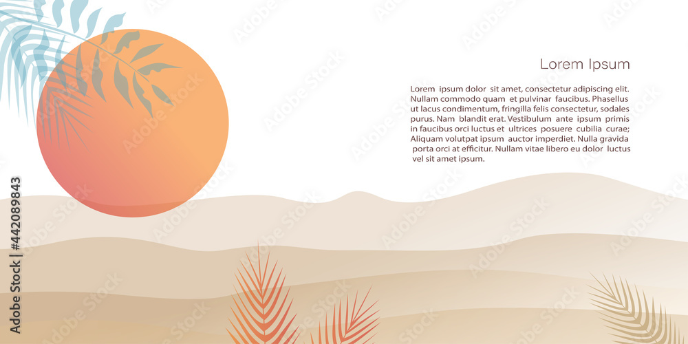 African landscape, desert and abstract shapes. Abstract posters in ...