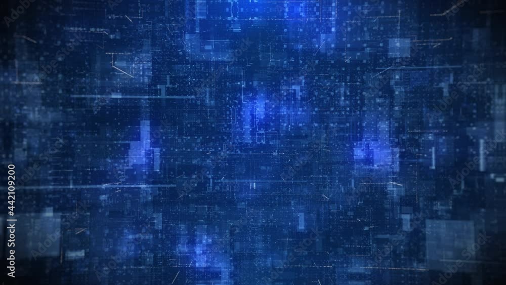 Digital Cyberspace with Particles and Data Network Connections. Data Analysis Technology Digital ...