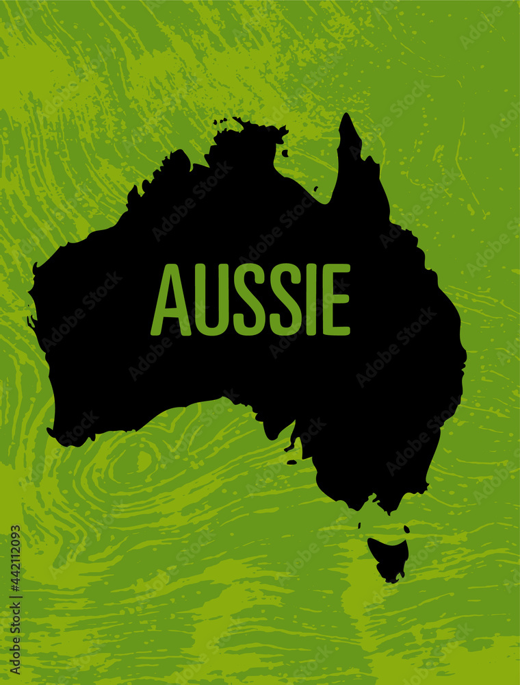 Vector Map Set. Australian Shape. Illustration of the Black Map of ...