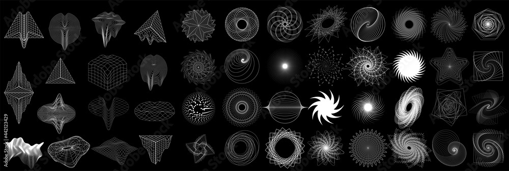 A collection of geometric shapes. Templates for Business design ...