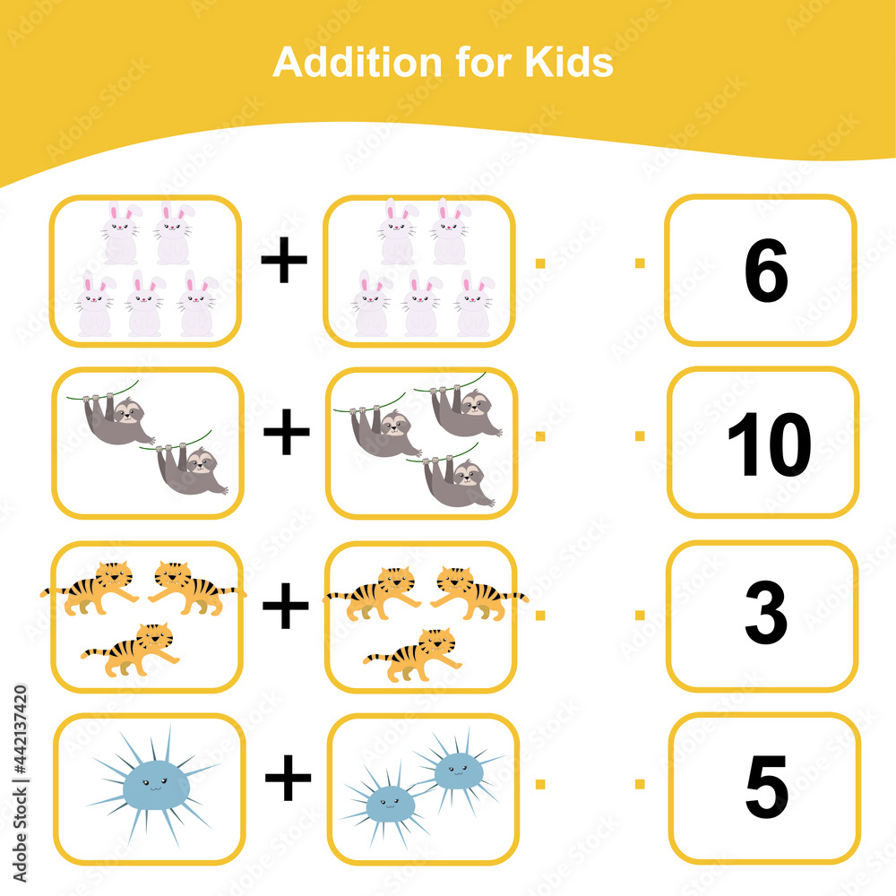Counting game for preschool children. This worksheet is good for ...