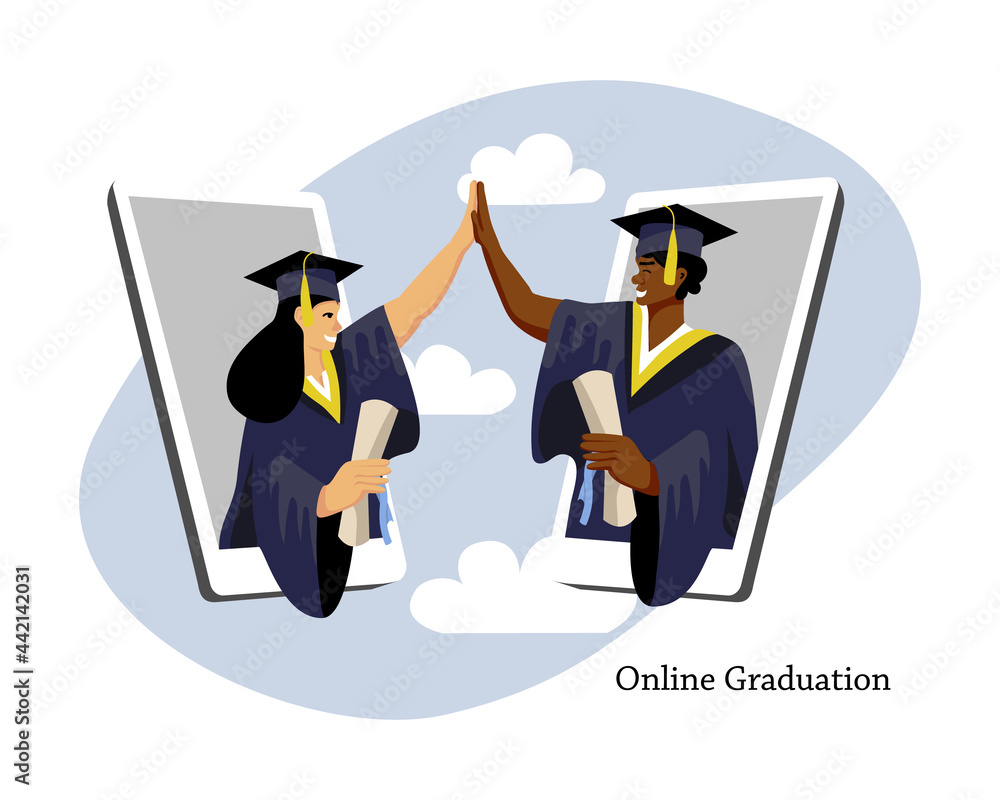 Vecteur Stock Vector isolated image of boy and girl celebrating ...