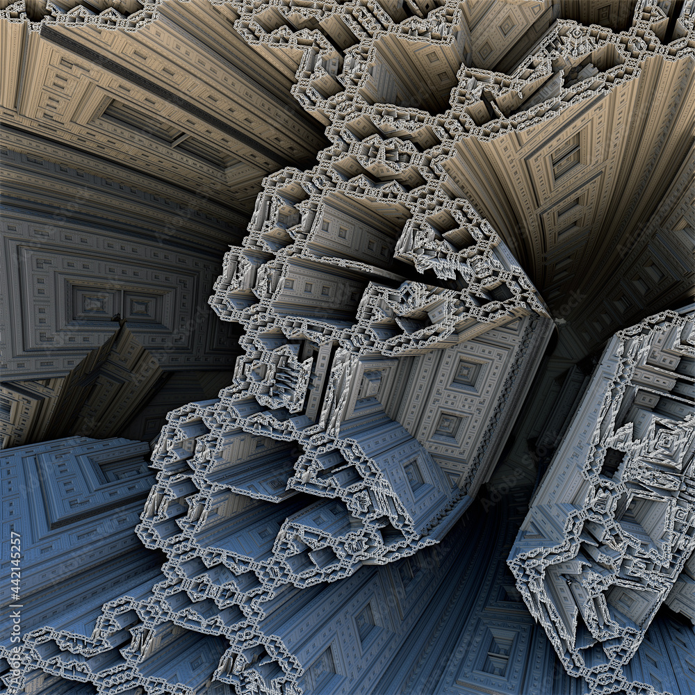 3D Fractal - The complexity of the repeating cubic structures and holes ...