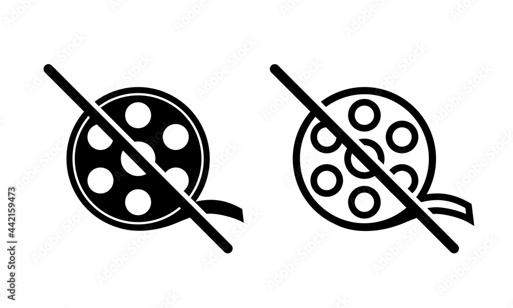 No recording. Filming is prohibited. Roll film crossed out ...