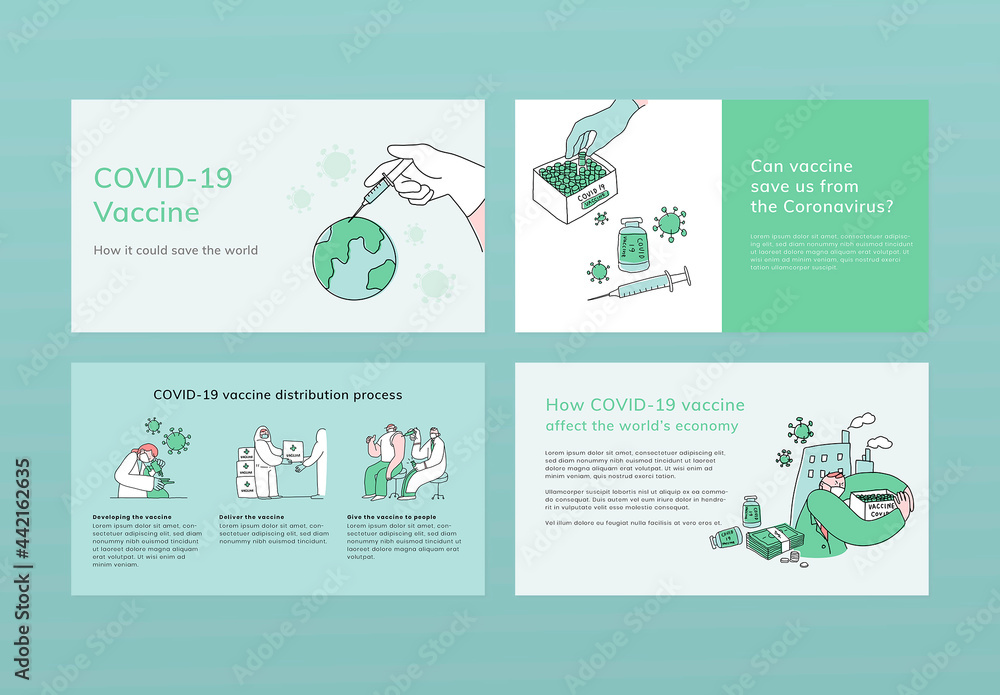 Covid 19 Editable Layour Presentation Set Stock Template | Adobe Stock