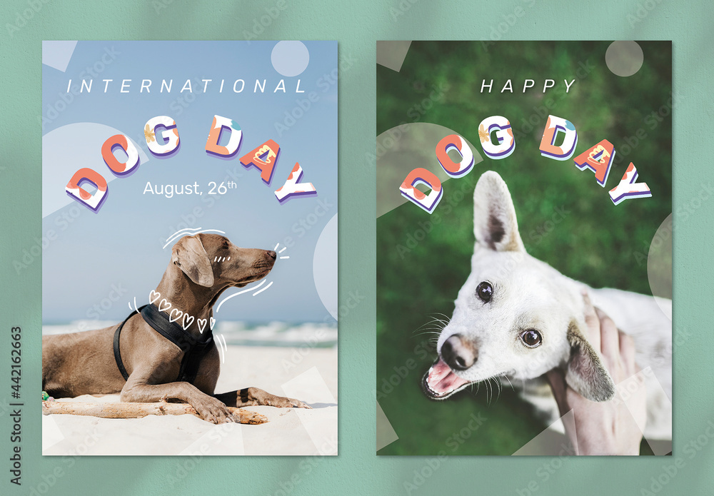 Editable Poster Layout for International Dog Day Stock Template | Adobe ...