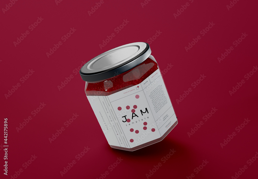 Jam Jar Packaging Mockup Stock Template | Adobe Stock