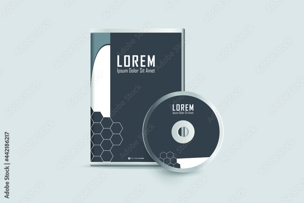 Vetor de Stylized DVD Cover design template. Luxury, Modern, Elegant ...