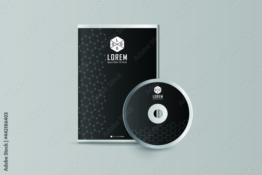 Stylized DVD Cover design template. Luxury, Modern, Elegant ...