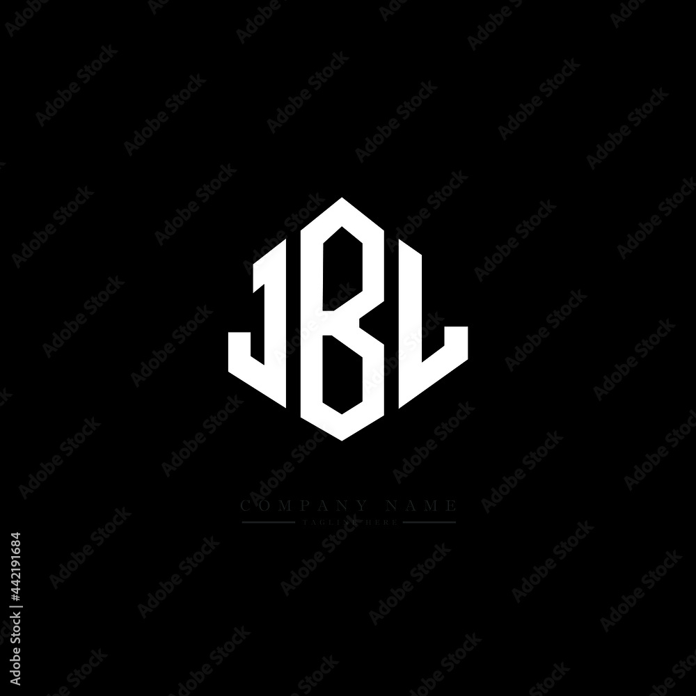 Vecteur Stock JBL letter logo design with polygon shape. JBL polygon ...