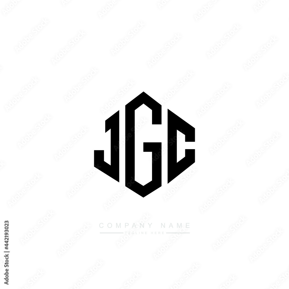 JGC letter logo design with polygon shape. JGC polygon logo monogram ...