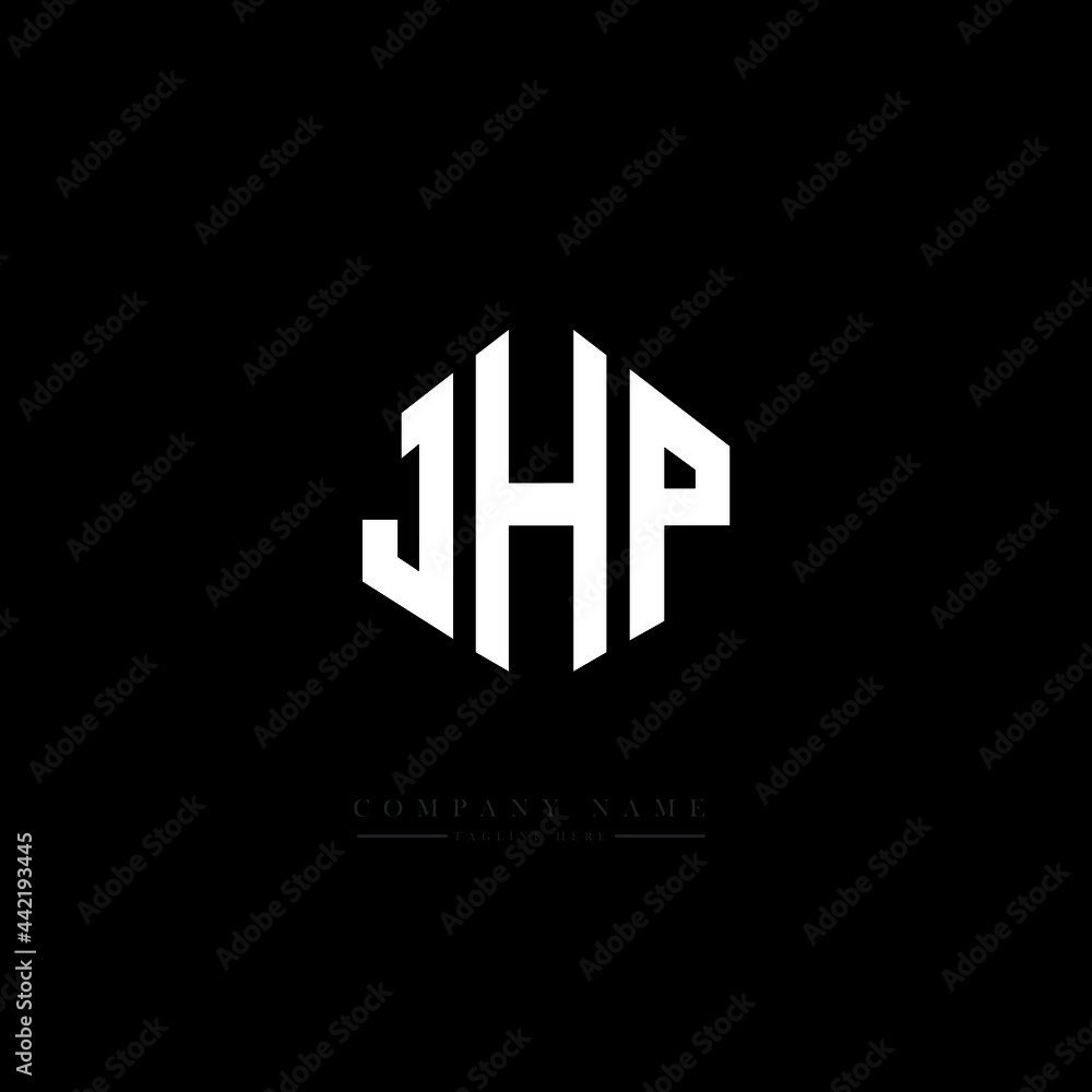 JHP letter logo design with polygon shape. JHP polygon logo monogram ...
