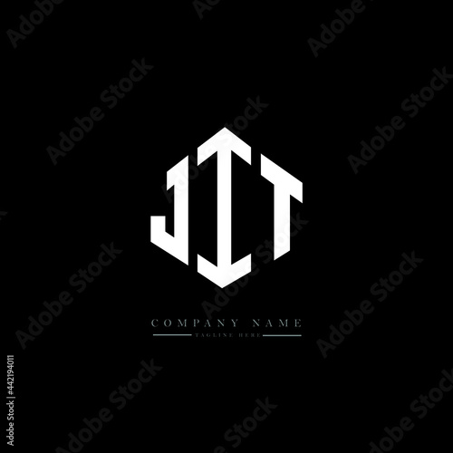 JIT letter logo design with polygon shape. JIT polygon logo monogram ...