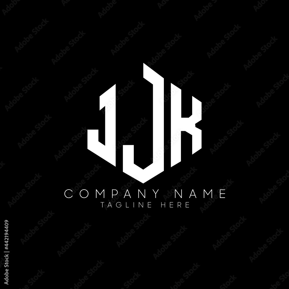 JJK letter logo design with polygon shape. JJK polygon logo monogram ...