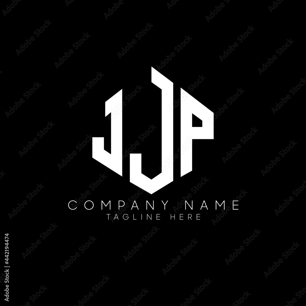 JJP letter logo design with polygon shape. JJP polygon logo monogram ...