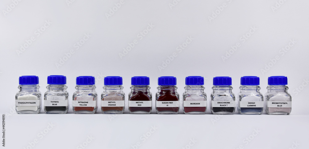 Ph and redox indicators stock images. Laboratory accessories images ...