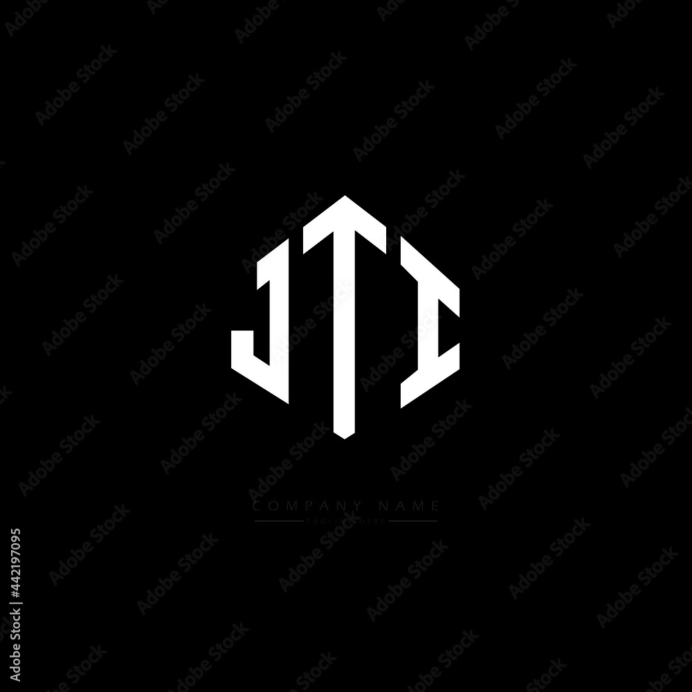 JTI letter logo design with polygon shape. JTI polygon logo monogram ...