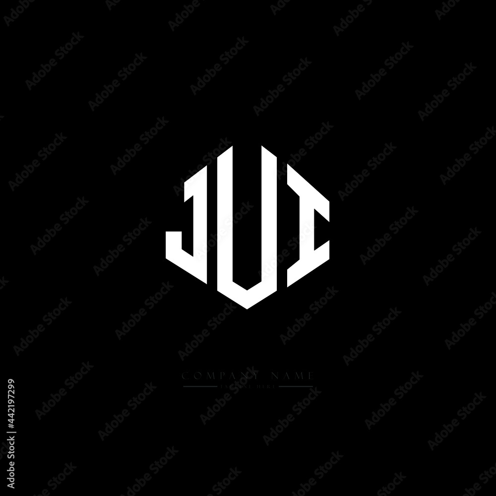 JUT letter logo design with polygon shape. JUT polygon logo monogram ...