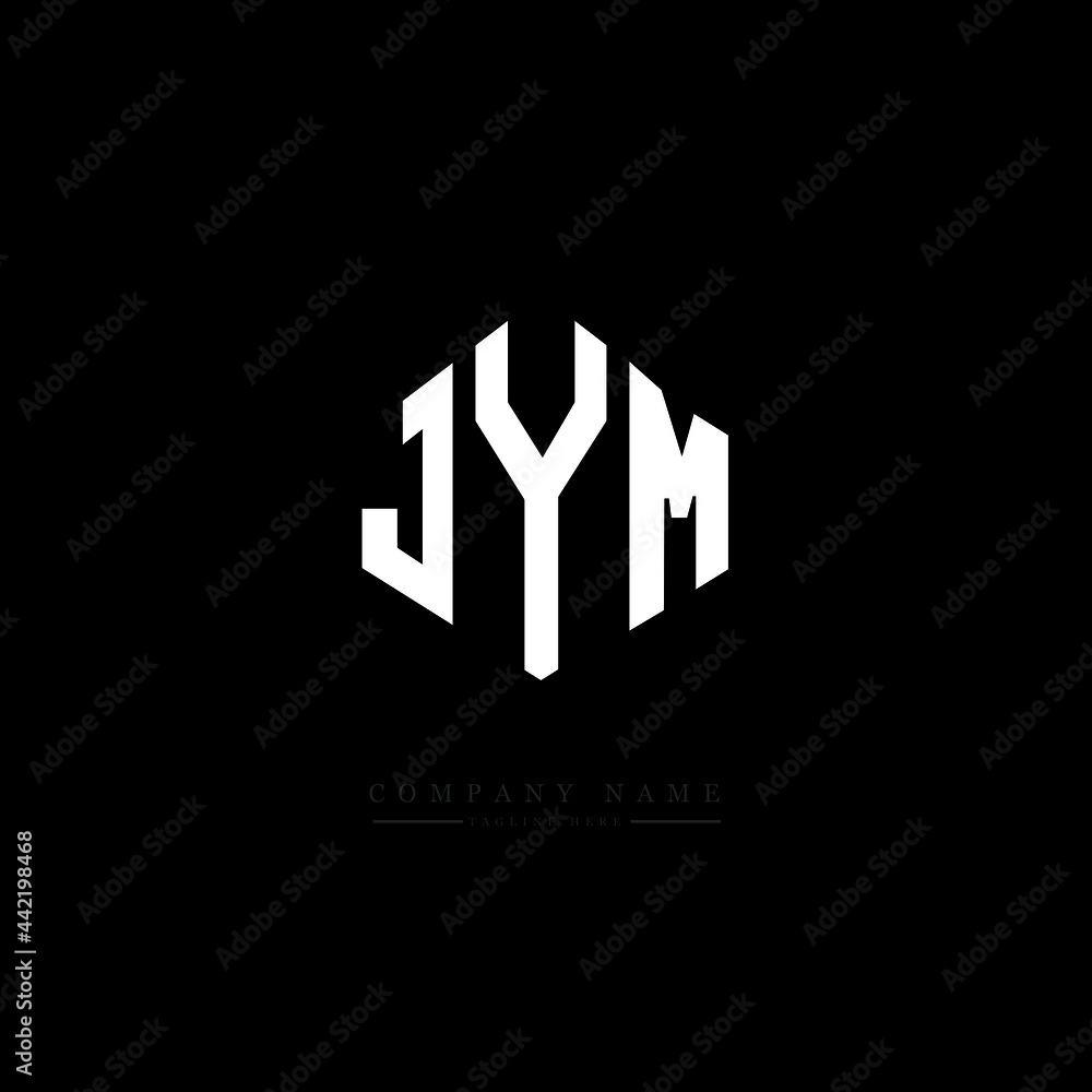 JYM letter logo design with polygon shape. JYM polygon logo monogram ...