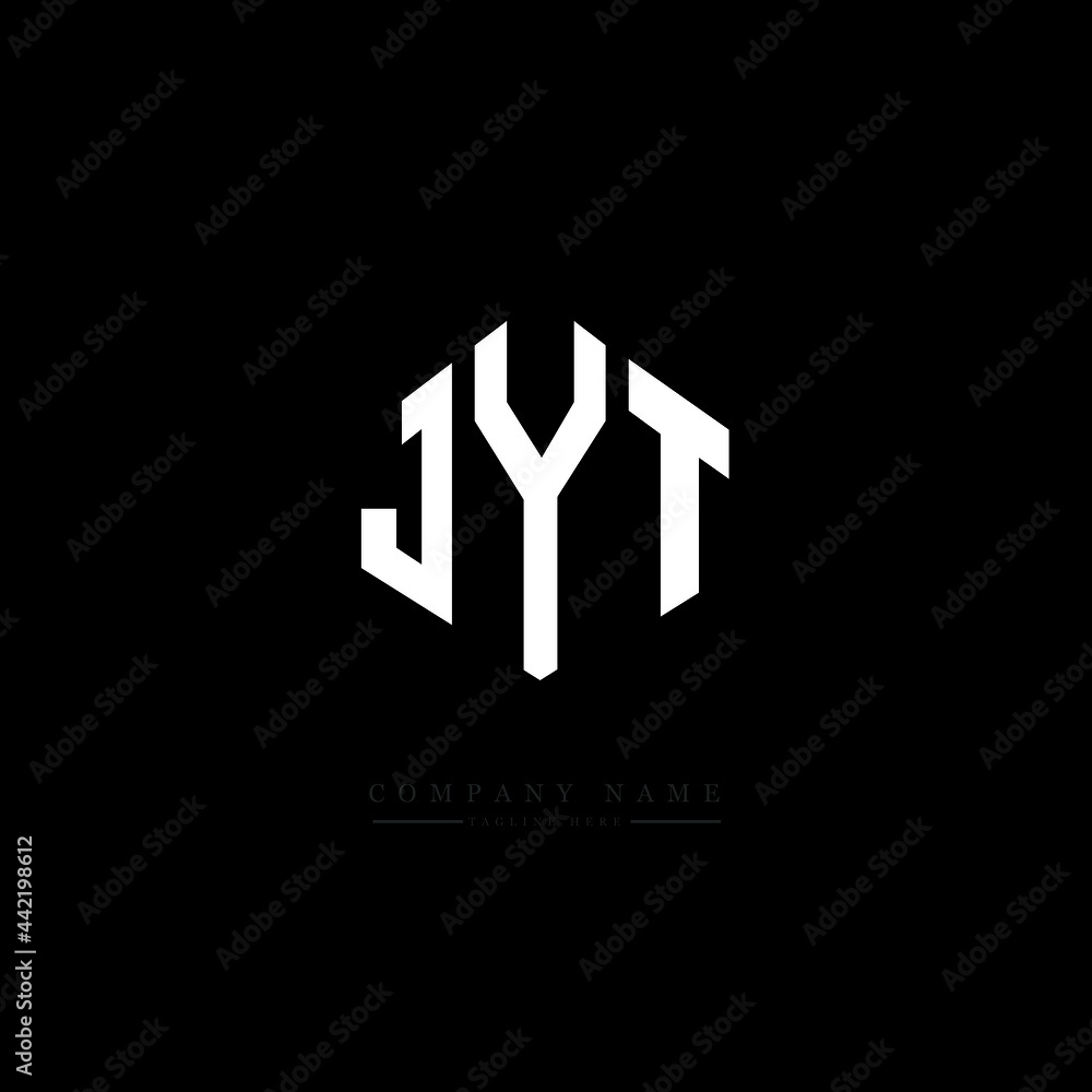 JYT letter logo design with polygon shape. JYT polygon logo monogram ...