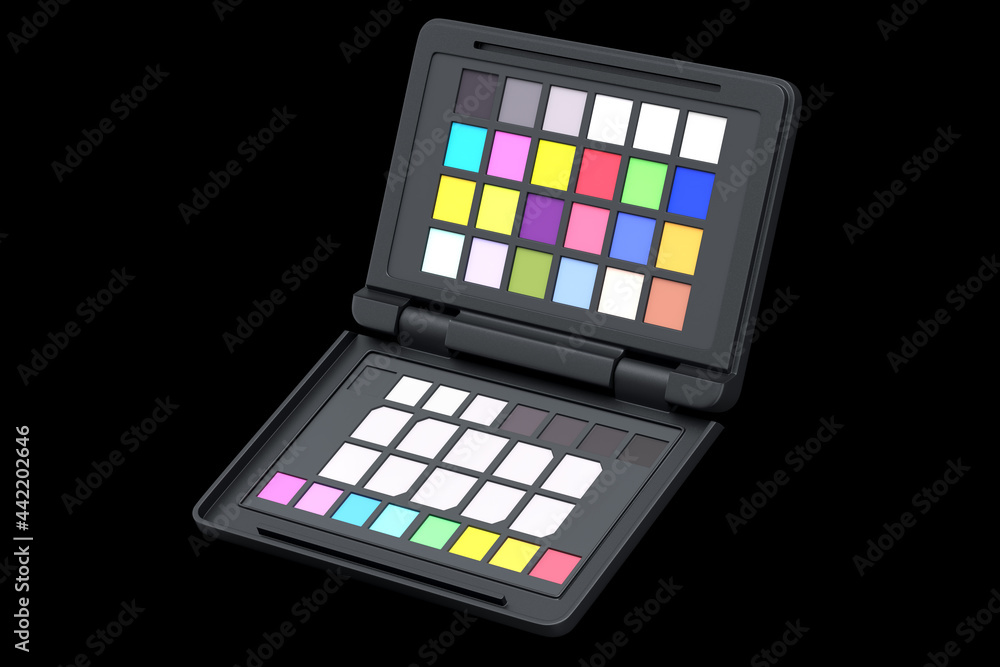 Rainbow color palette or colorchecker calibration passport for post ...