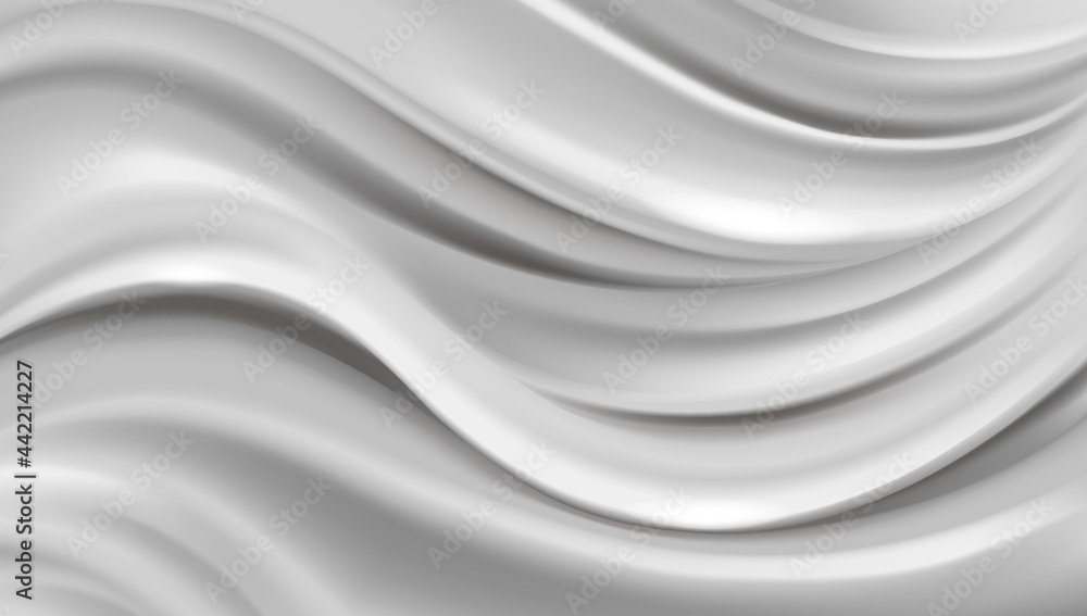 Abstract silver wave background, yellow expensive luxury silk silver ...