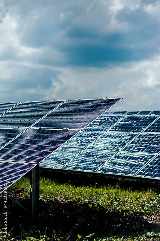 Photovoltaic power station, also known as a solar park, solar farm, or ...