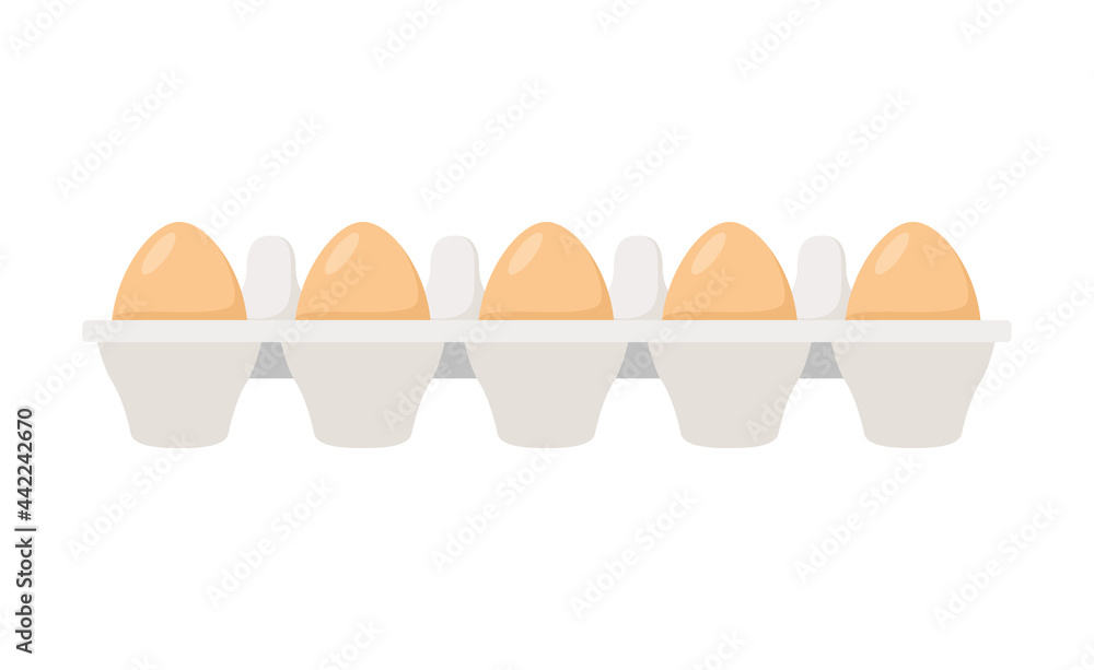 Vector egg carton pack. Eggs container box cooking food cardboard Stock ...