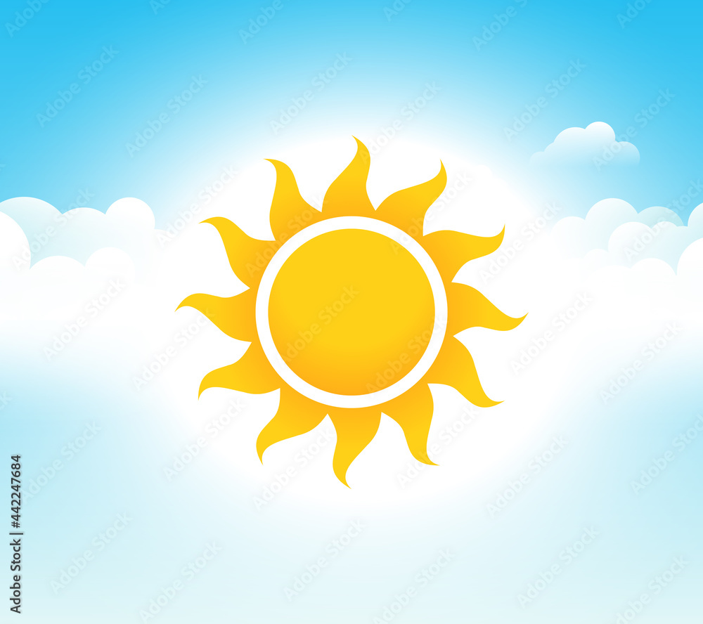 Blue Sun Clipart With Sky